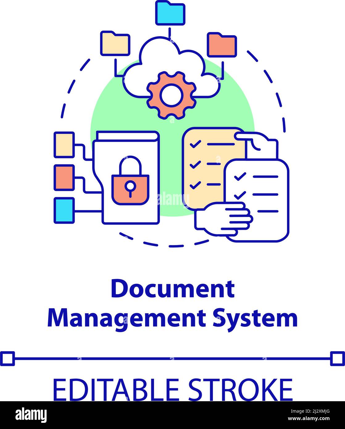 Document management system concept icon Stock Vector Image & Art - Alamy
