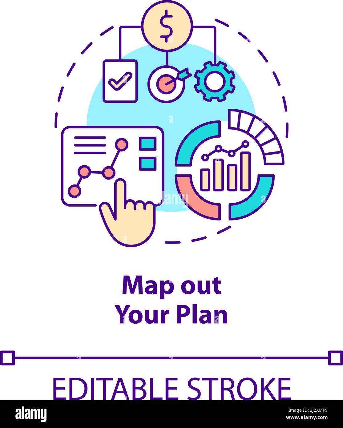 Map out your plan concept icon Stock Vector Image & Art - Alamy