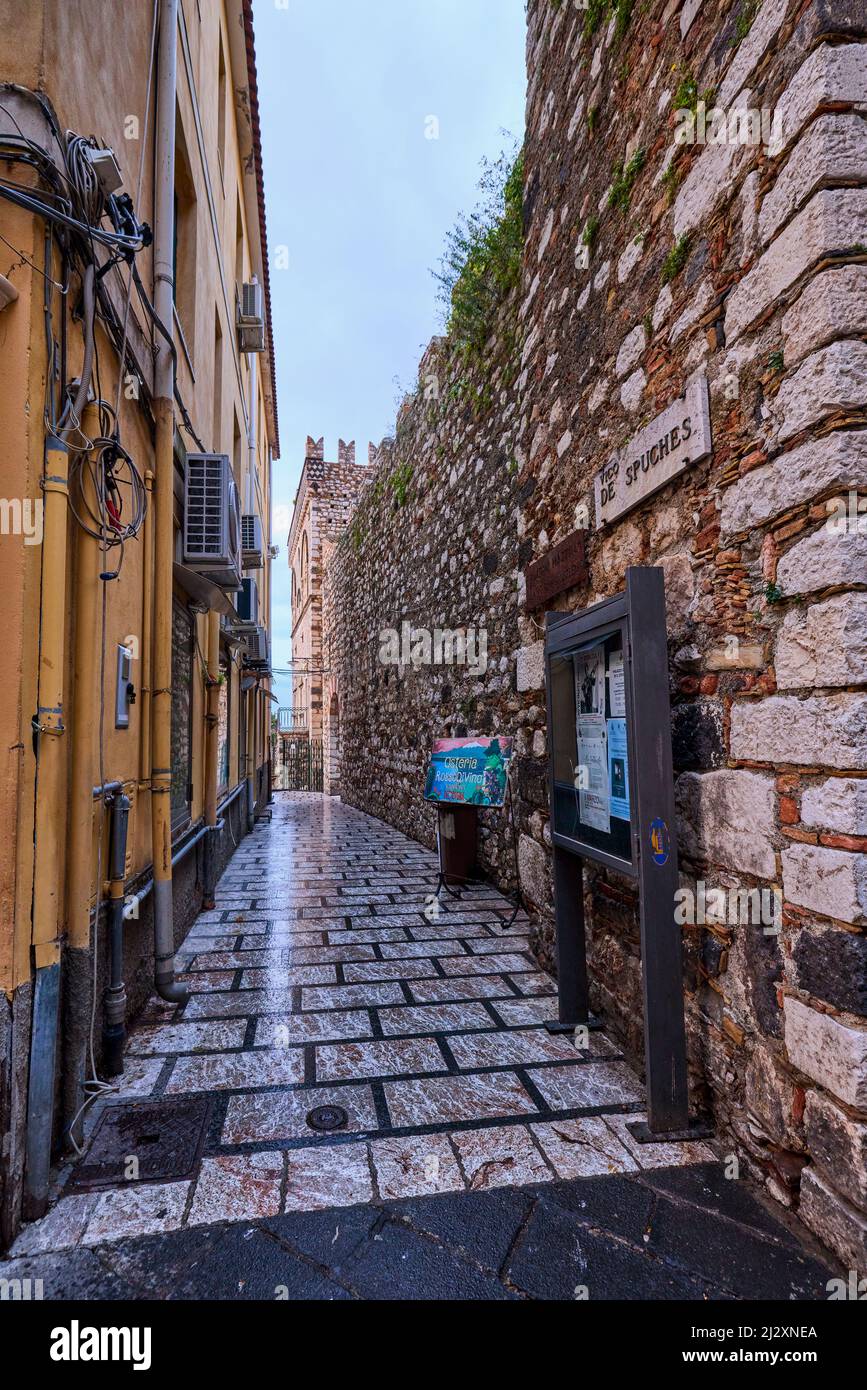 Taormina, Sicily - Italy - March 19, 2022: Pictures of the streets of ...
