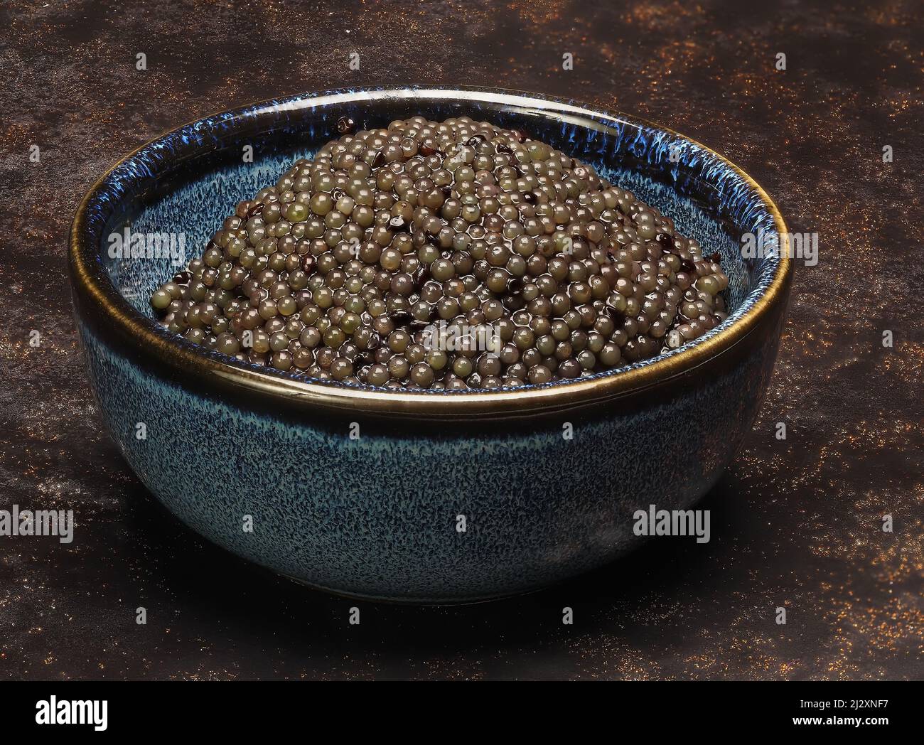 Black lumpfish roe - eggs of lumpfish colored black to imitate caviar ...