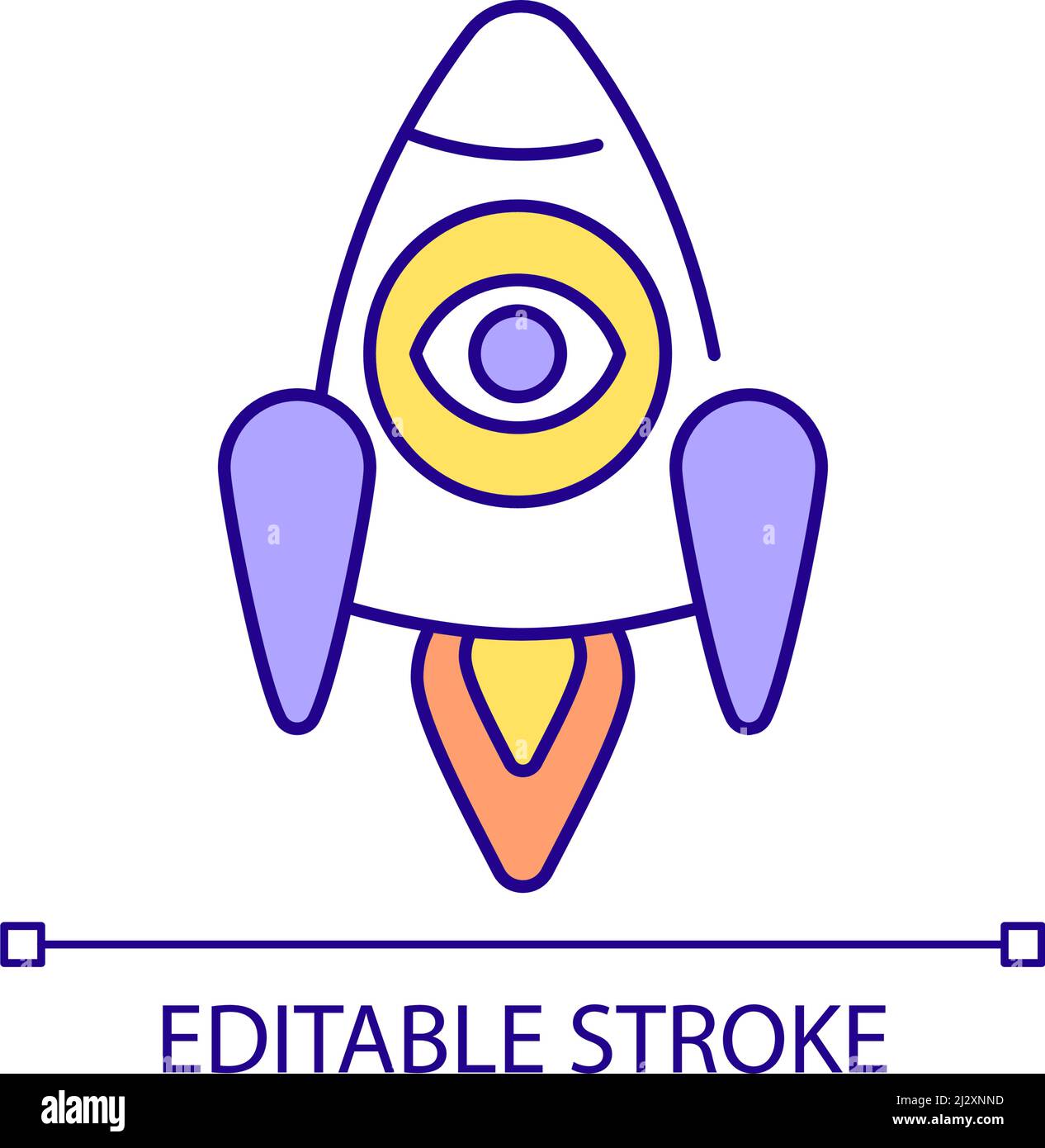 Flying rocket RGB color icon Stock Vector Image & Art - Alamy