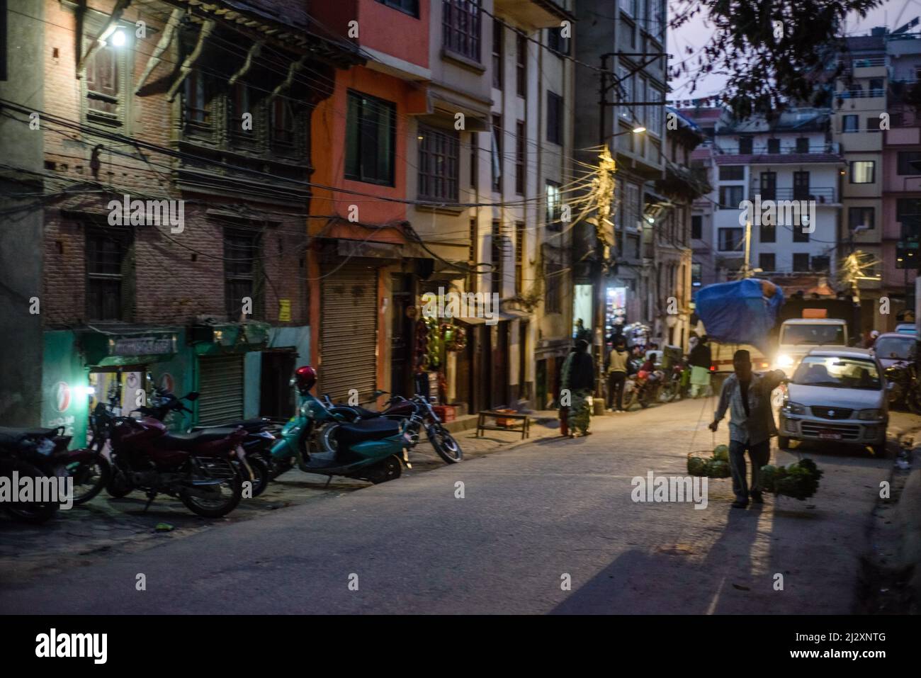 Daily life in Thamel district, Kathmandu, Nepal Stock Photo - Alamy