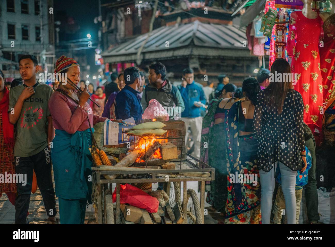 Daily life in Thamel district, Kathmandu, Nepal Stock Photo - Alamy