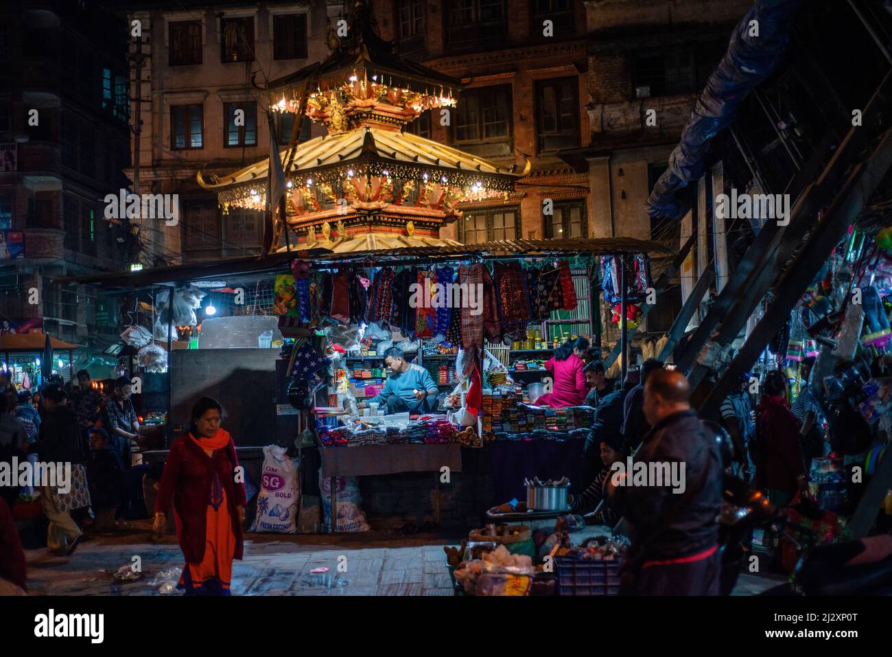 Daily life in Thamel district, Kathmandu, Nepal Stock Photo - Alamy