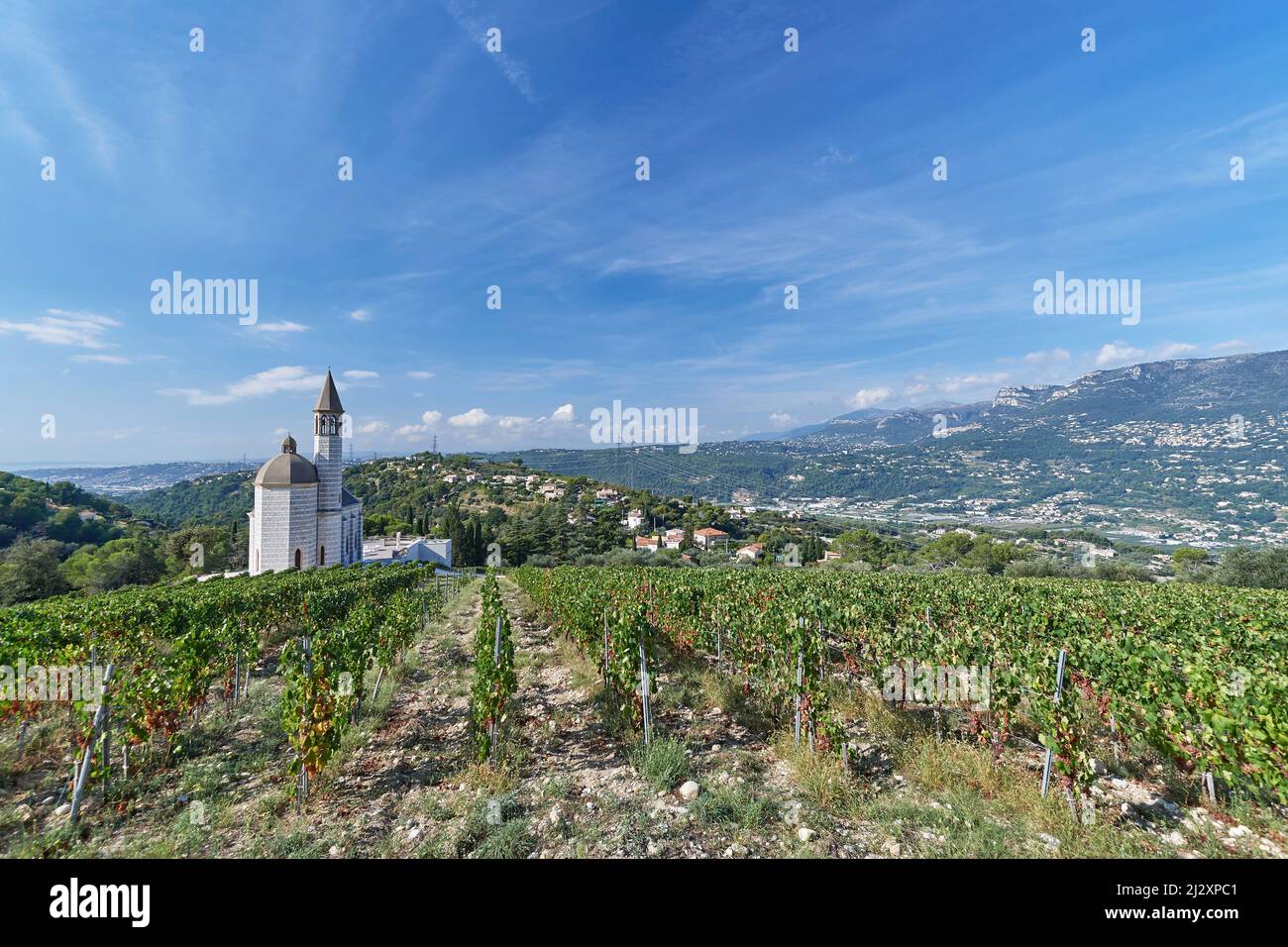 The Chateau de Bellet on the hills of Nice (south-eastern France ...