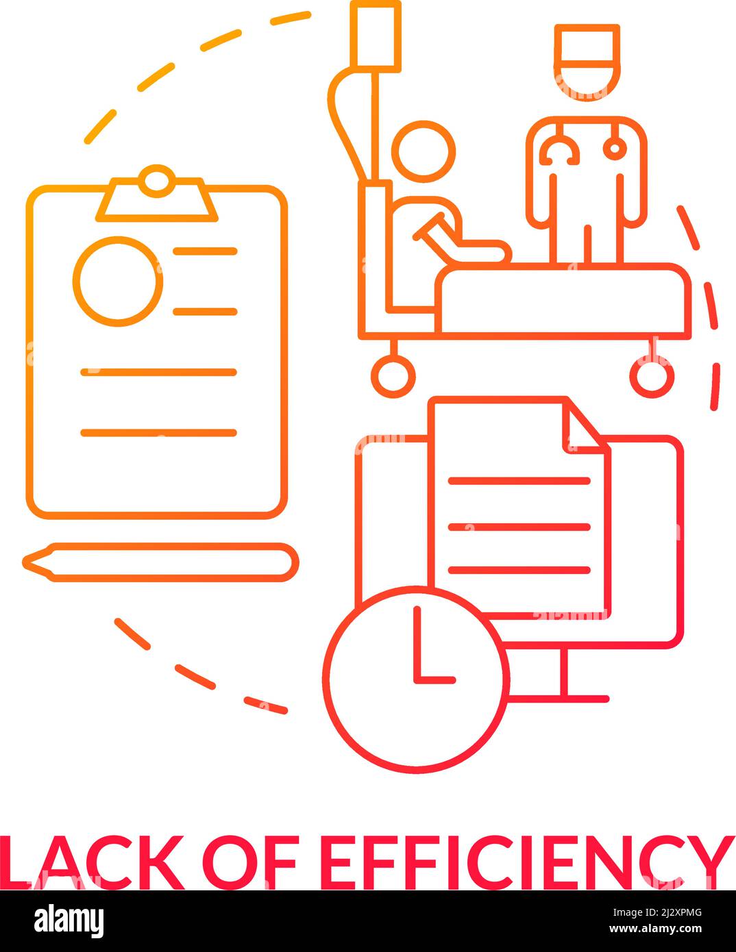 Lack of efficiency red gradient concept icon Stock Vector Image & Art ...