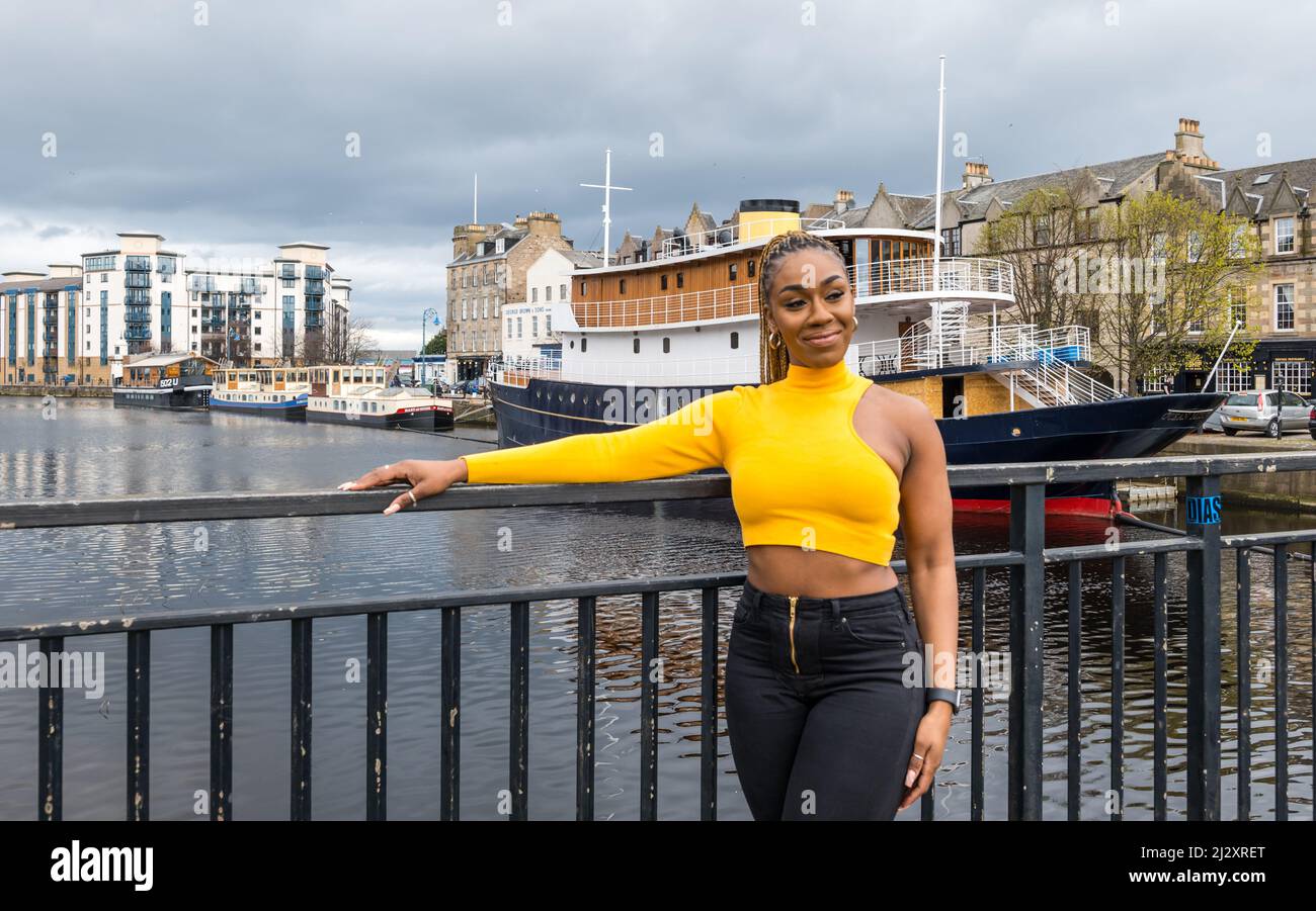 Leith, Edinburgh, Scotland, UK, 04 April 2022. Sunshine on Leith cast ...