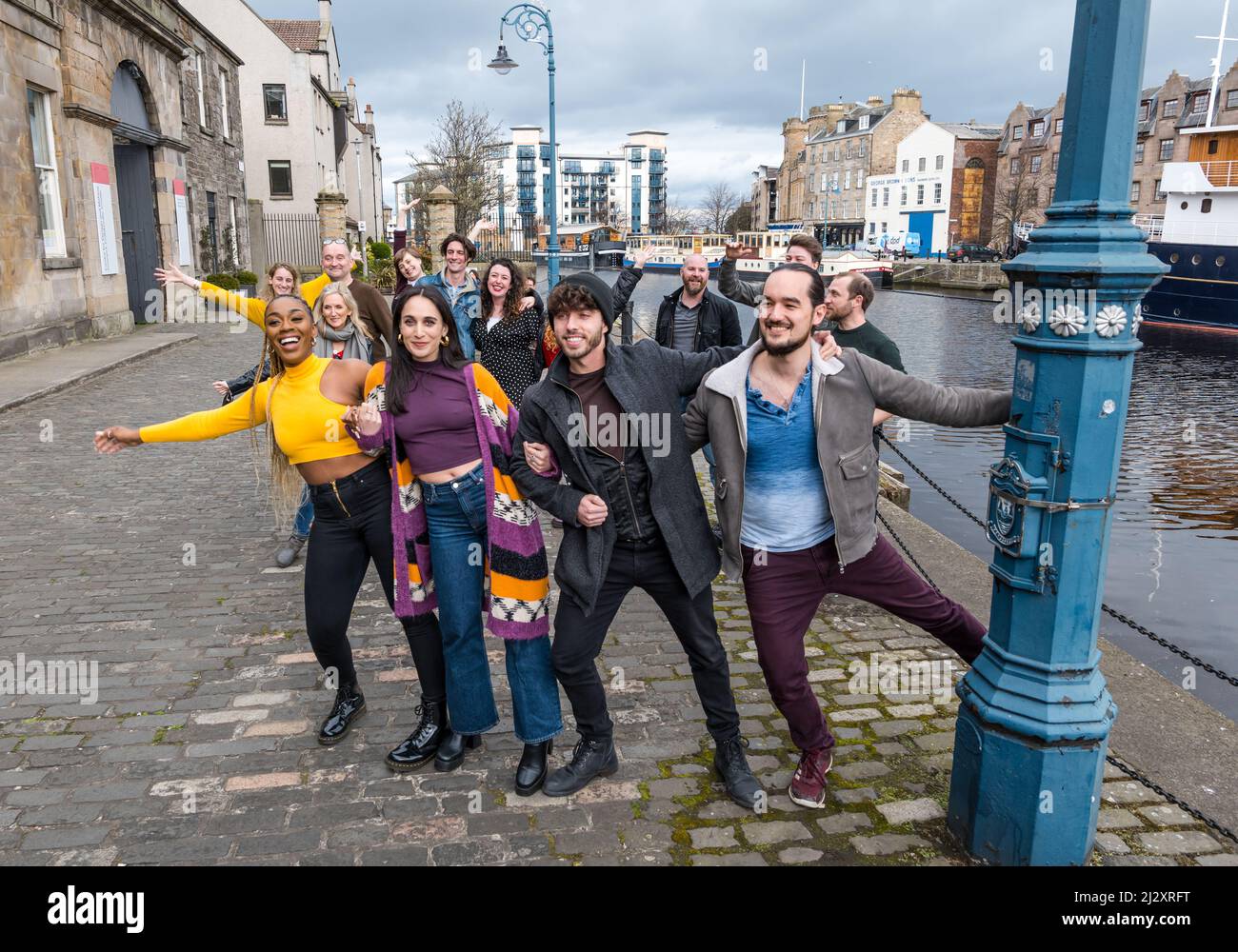 Leith, Edinburgh, Scotland, UK, 04 April 2022. Sunshine on Leith cast ...