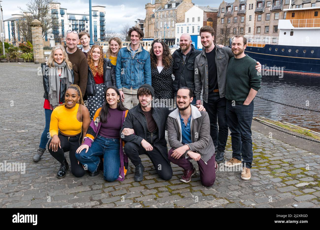 Leith, Edinburgh, Scotland, UK, 04 April 2022. Sunshine on Leith cast ...