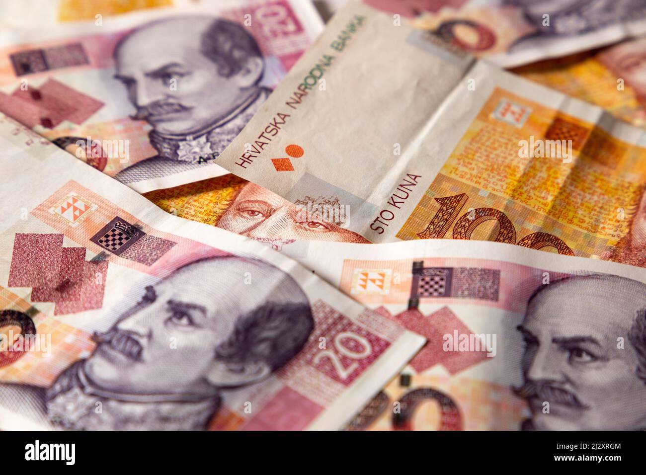 Kuna is the Croatian currency. Close-up shot Stock Photo - Alamy