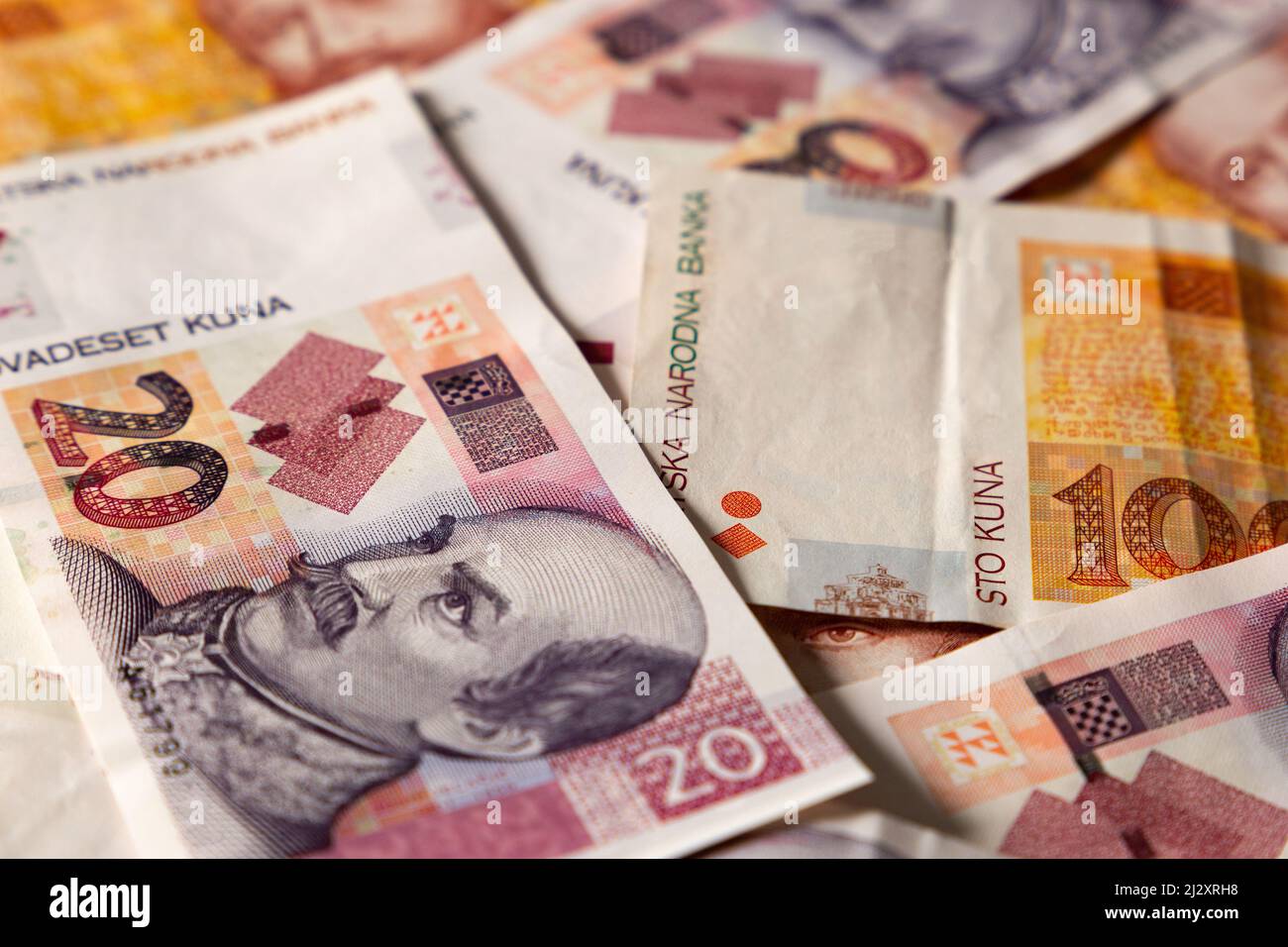 Kuna is the Croatian currency. Close-up shot Stock Photo - Alamy