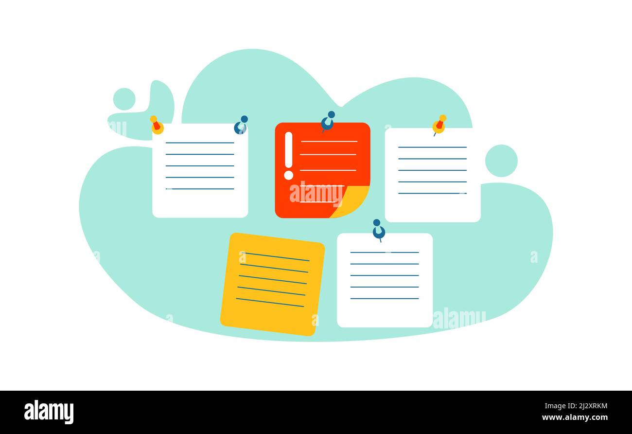 Deadline and time management business concept vector. To do cards ...