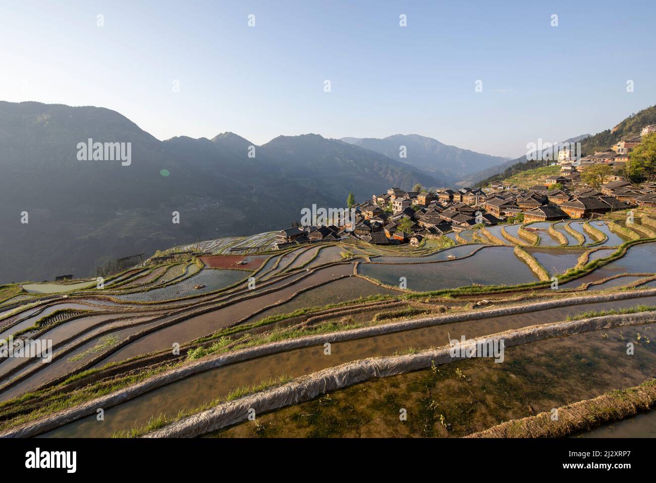CONGJIANG, CHINA - APRIL 4, 2022 - Aerial photo taken on April 4, 2022 ...