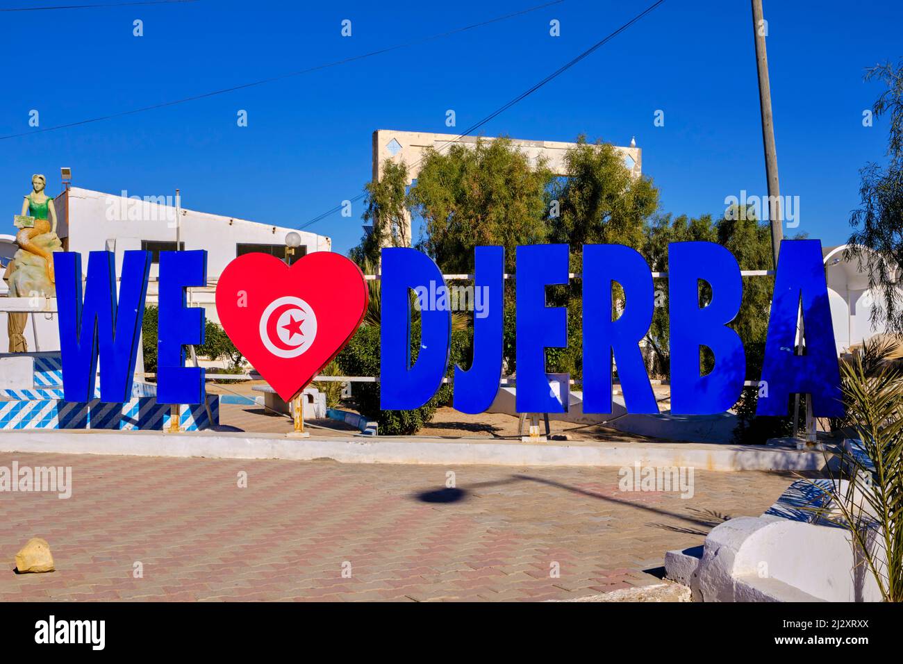 Tunisia, southern region, island of Djerba, We Love Djerba Stock Photo ...