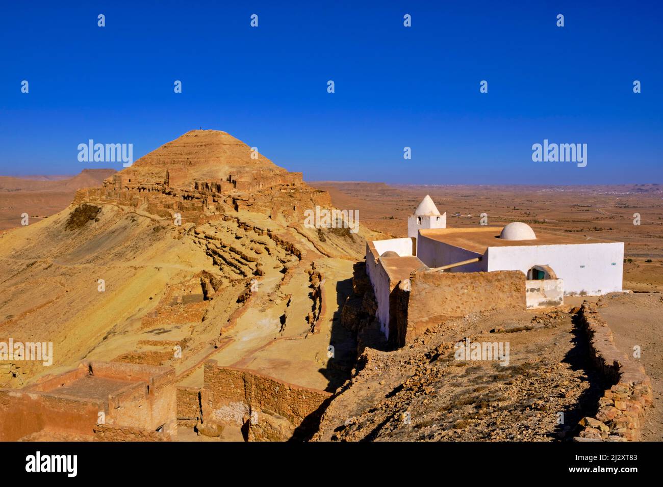 Tunisia, Tataouine Governorate, Guermassa, former Berber troglodyte ...