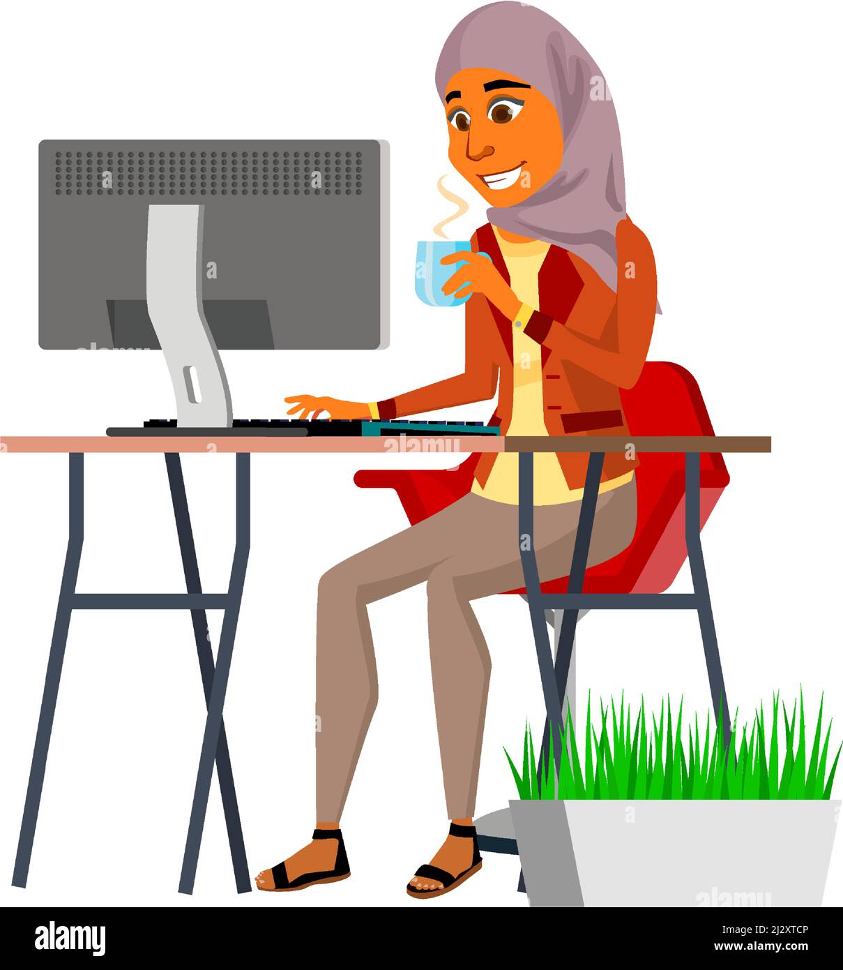 Businesswoman enjoy Stock Vector Images - Alamy