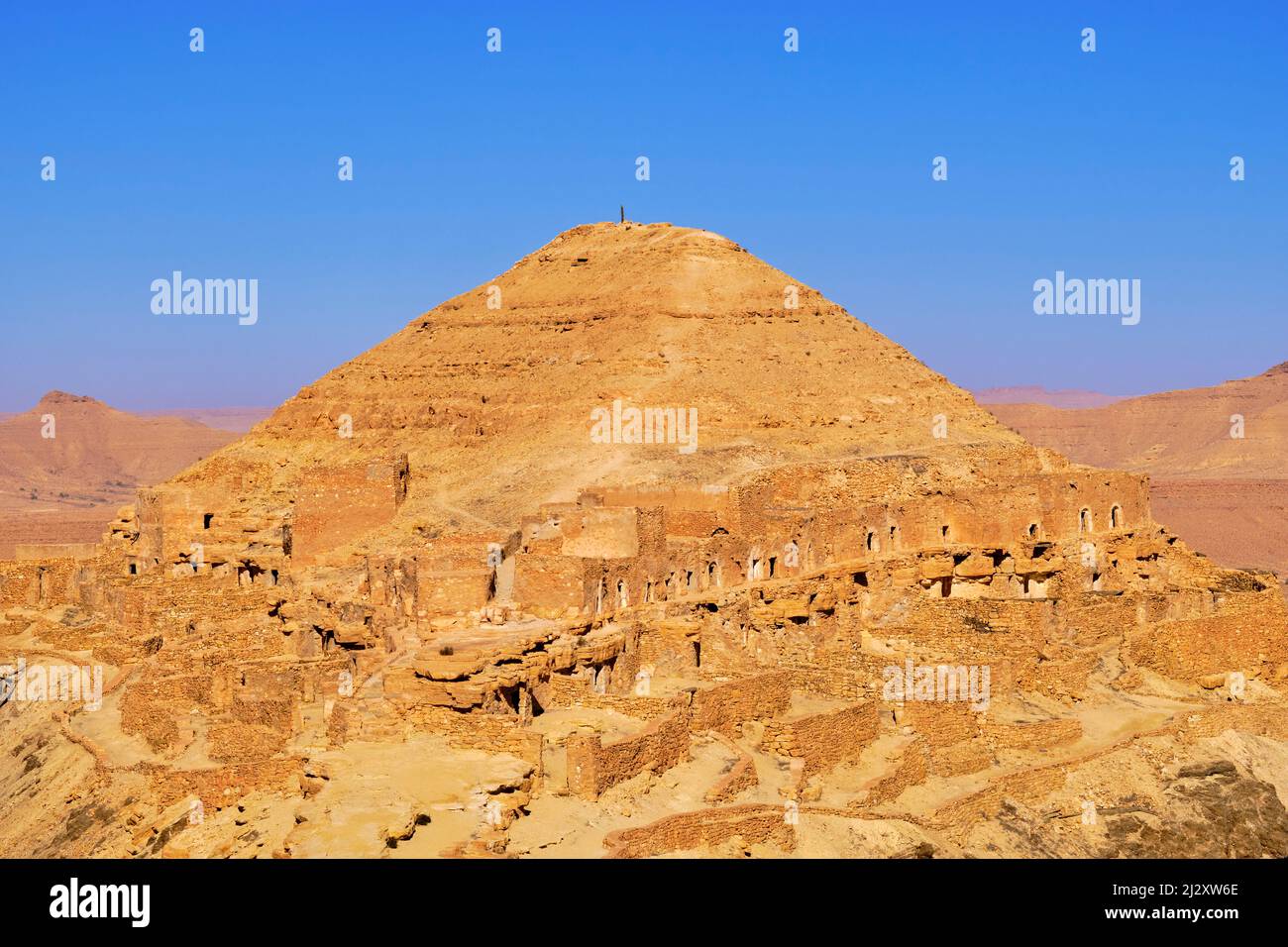 Tunisia, Tataouine Governorate, Guermassa, former Berber troglodyte ...