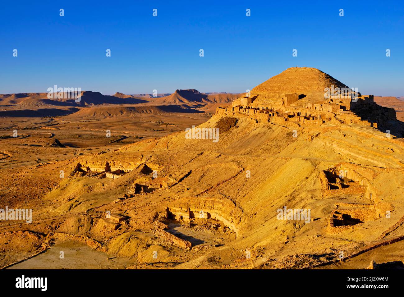 Tunisia, Tataouine Governorate, Guermassa, former Berber troglodyte ...