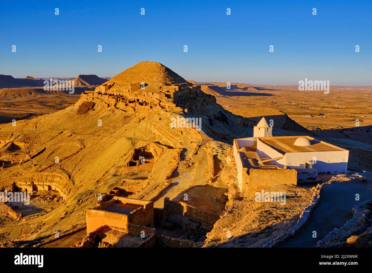 Tunisia, Tataouine Governorate, Guermassa, former Berber troglodyte ...