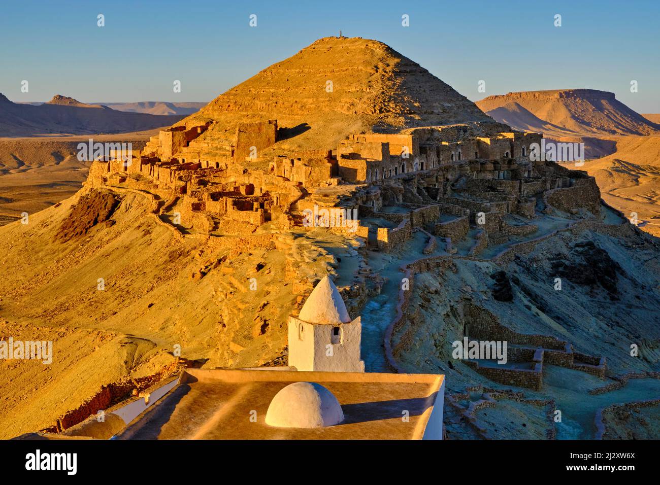 Tunisia, Tataouine Governorate, Guermassa, former Berber troglodyte ...