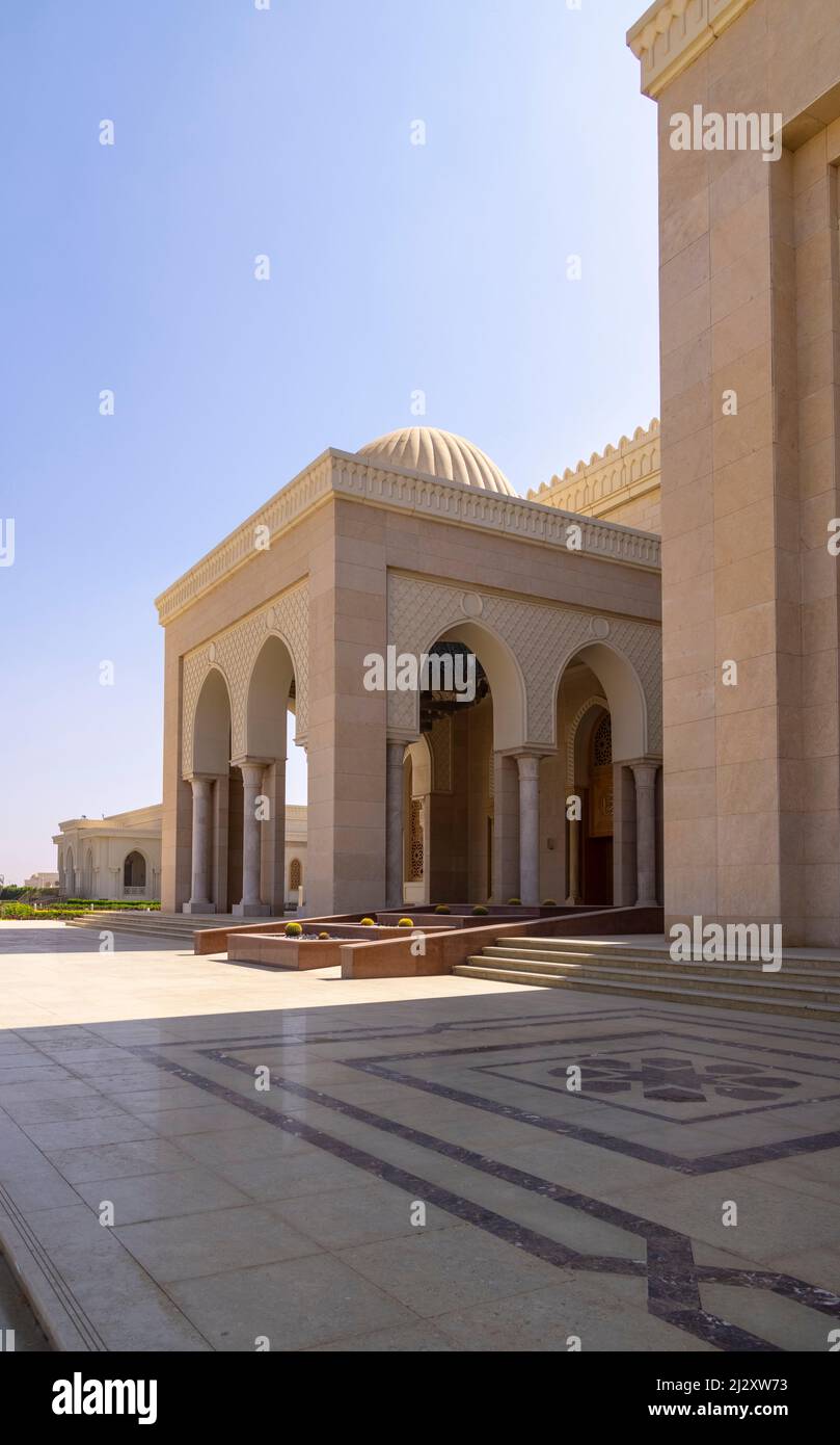 entrance to Al-Fattah Al-Aleem mosque, New Administrative Capital ...