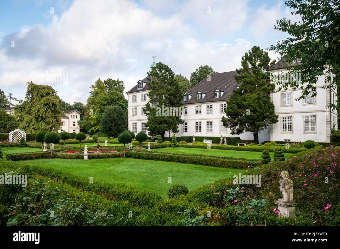 View of the manor Gut Panker, stud, baroque garden, Panker, Lütjenburg ...