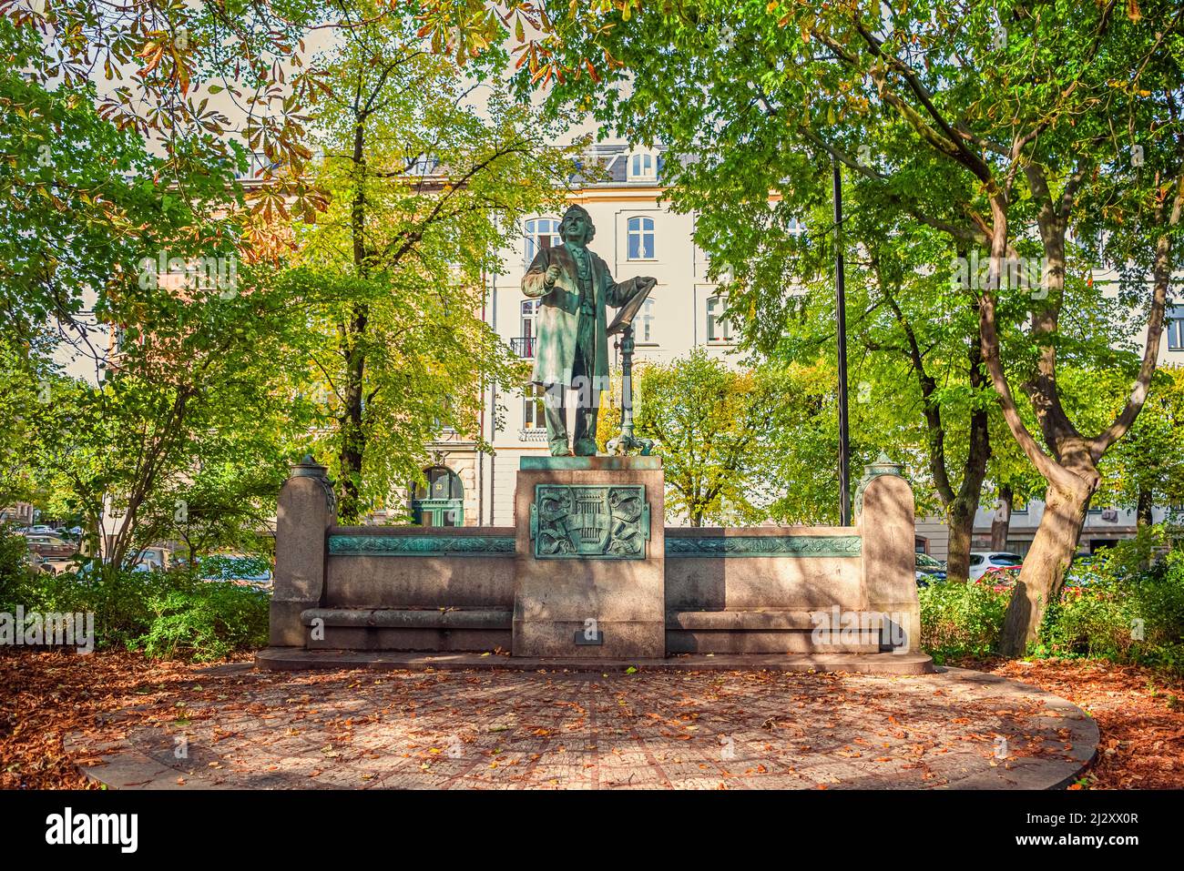 The Statue of Danish composer Niels W. Gade located in public park ...
