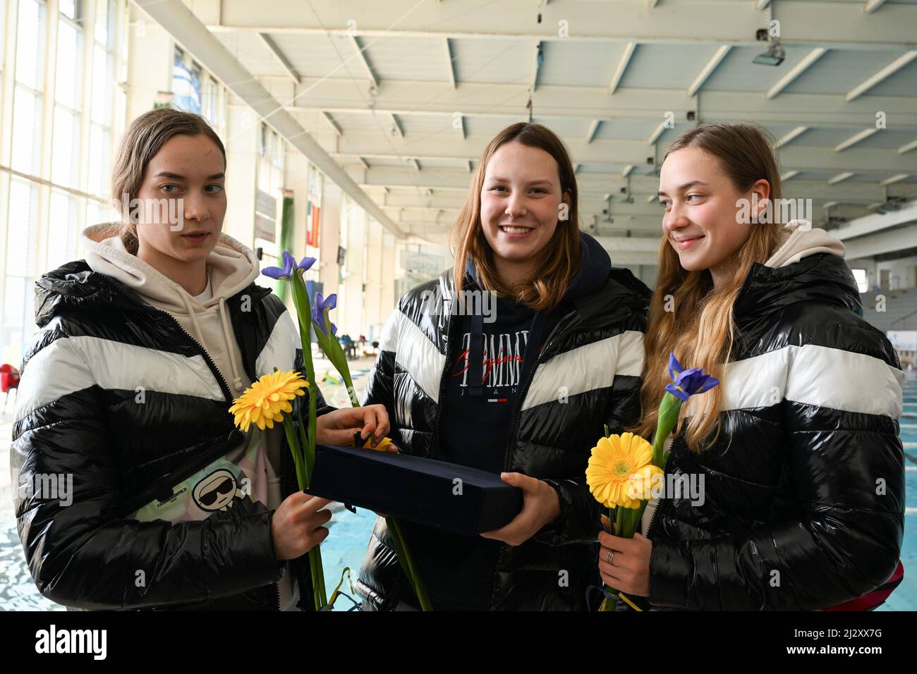Savona, Italy. 04th Apr, 2022. Maryna Aleksiiva, bronze medal at the ...
