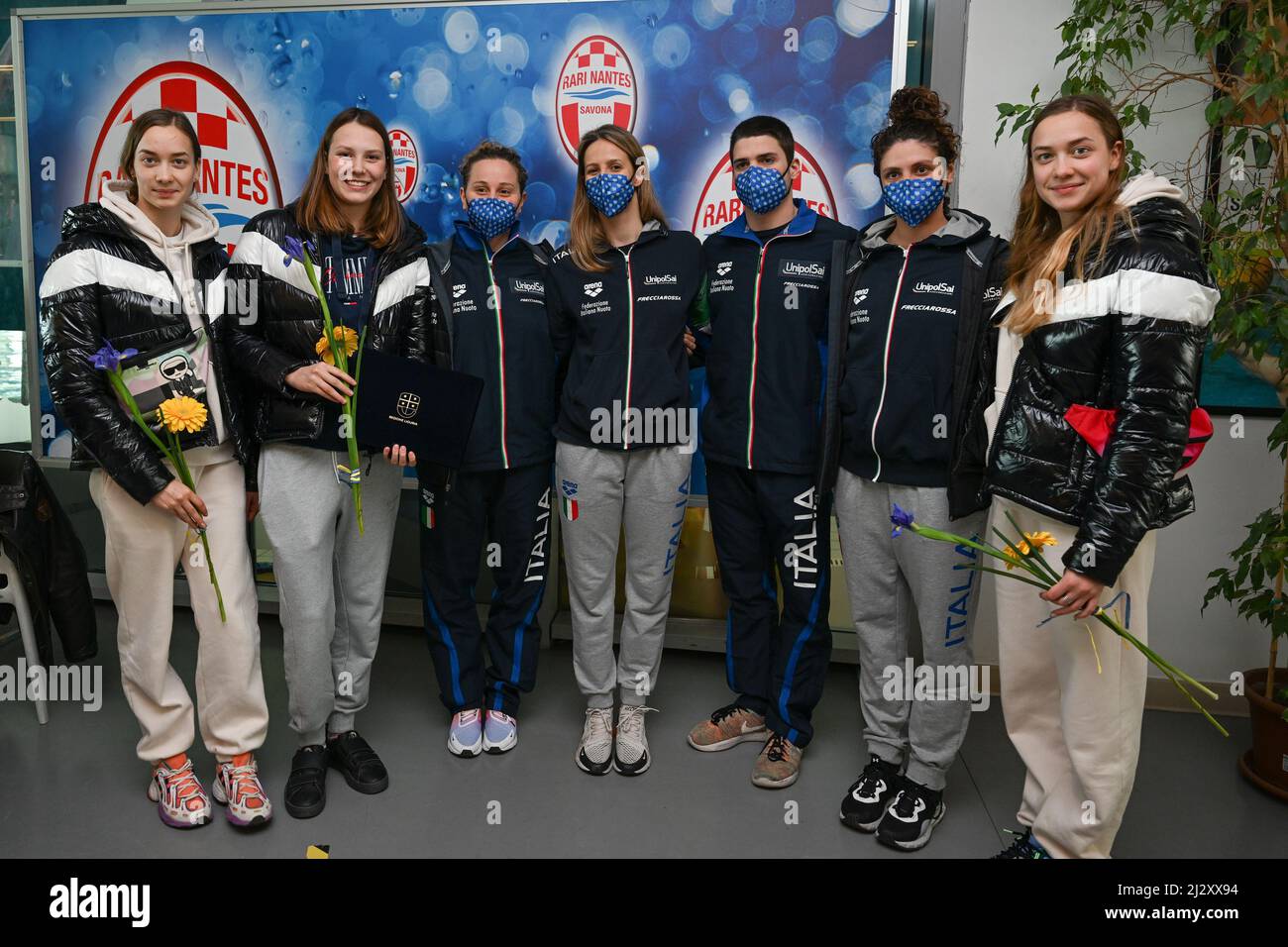 Savona, Italy. 04th Apr, 2022. Maryna Aleksiiva, bronze medal at the ...