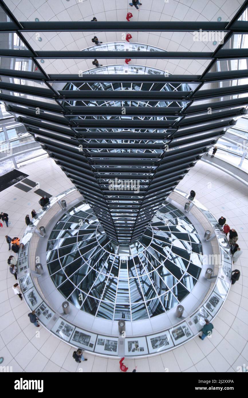 The Reichstag, Berlin, Germany. The striking mirrored modern ...