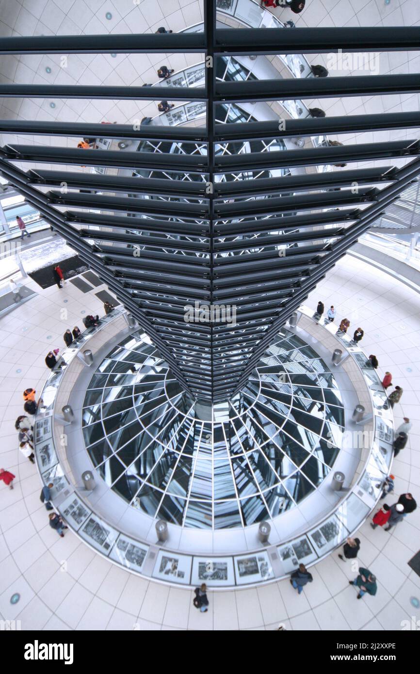 The Reichstag, Berlin, Germany. The striking mirrored modern ...