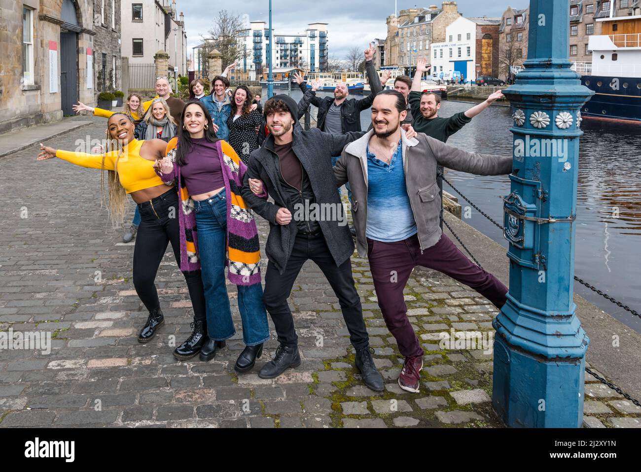 Leith, Edinburgh, Scotland, UK, 04 April 2022. Sunshine on Leith cast ...
