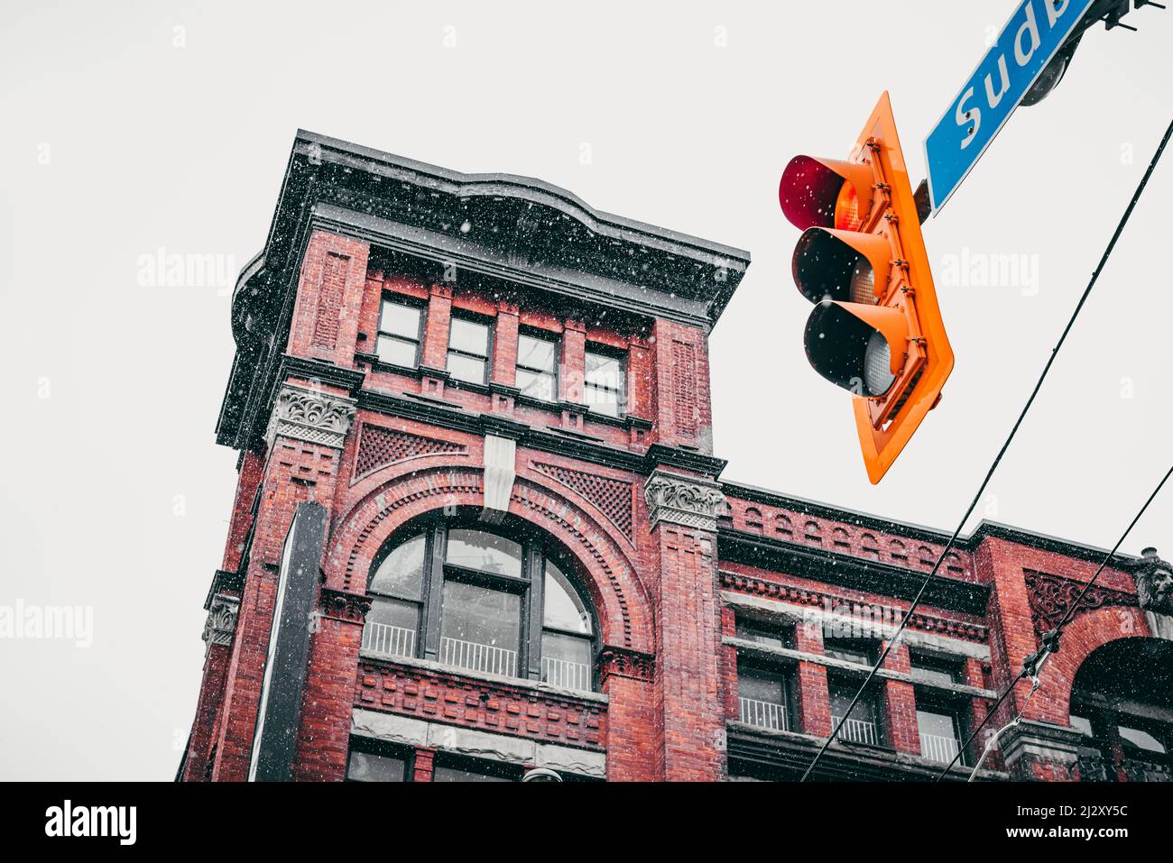 Intersection with snow hi-res stock photography and images - Alamy