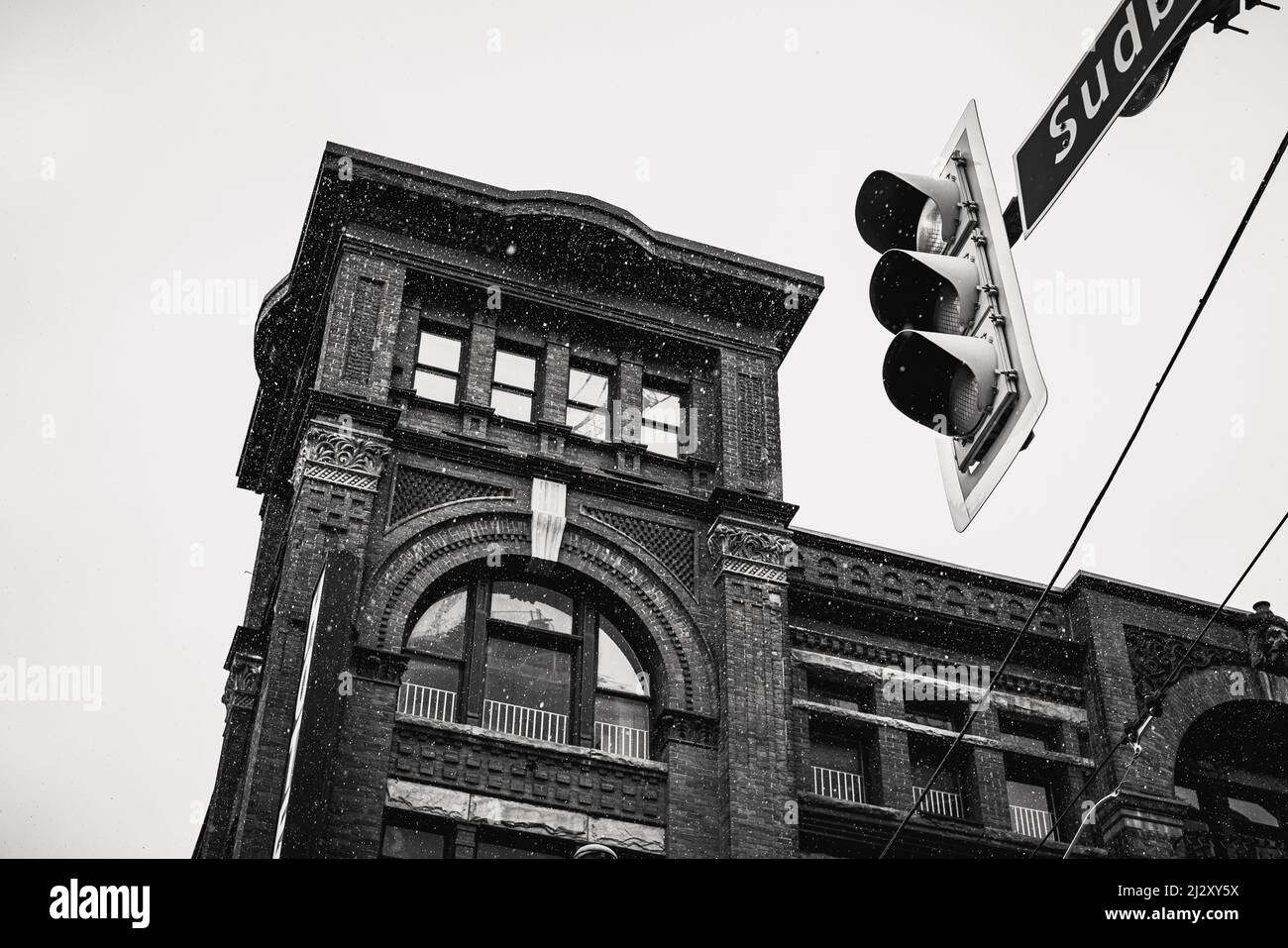 Intersection with snow hi-res stock photography and images - Alamy