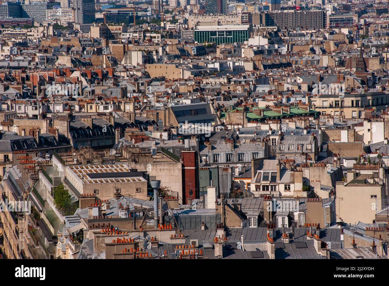 Paris, France, Overview, Rooftops, CItyscape from Arc de Triomphe Stock ...