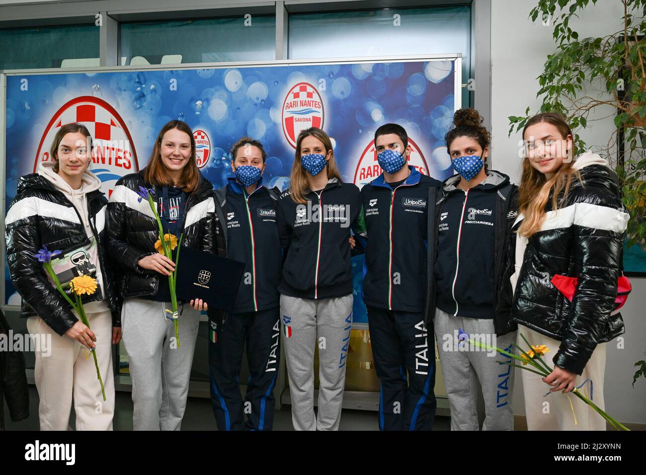Savona, Italy. 04th Apr, 2022. Maryna Aleksiiva, bronze medal at the ...