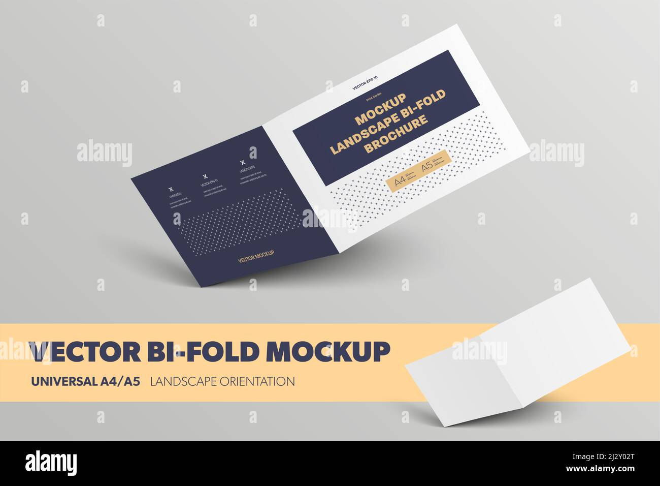 Vector open booklet template, business brochure cover with abstract ...