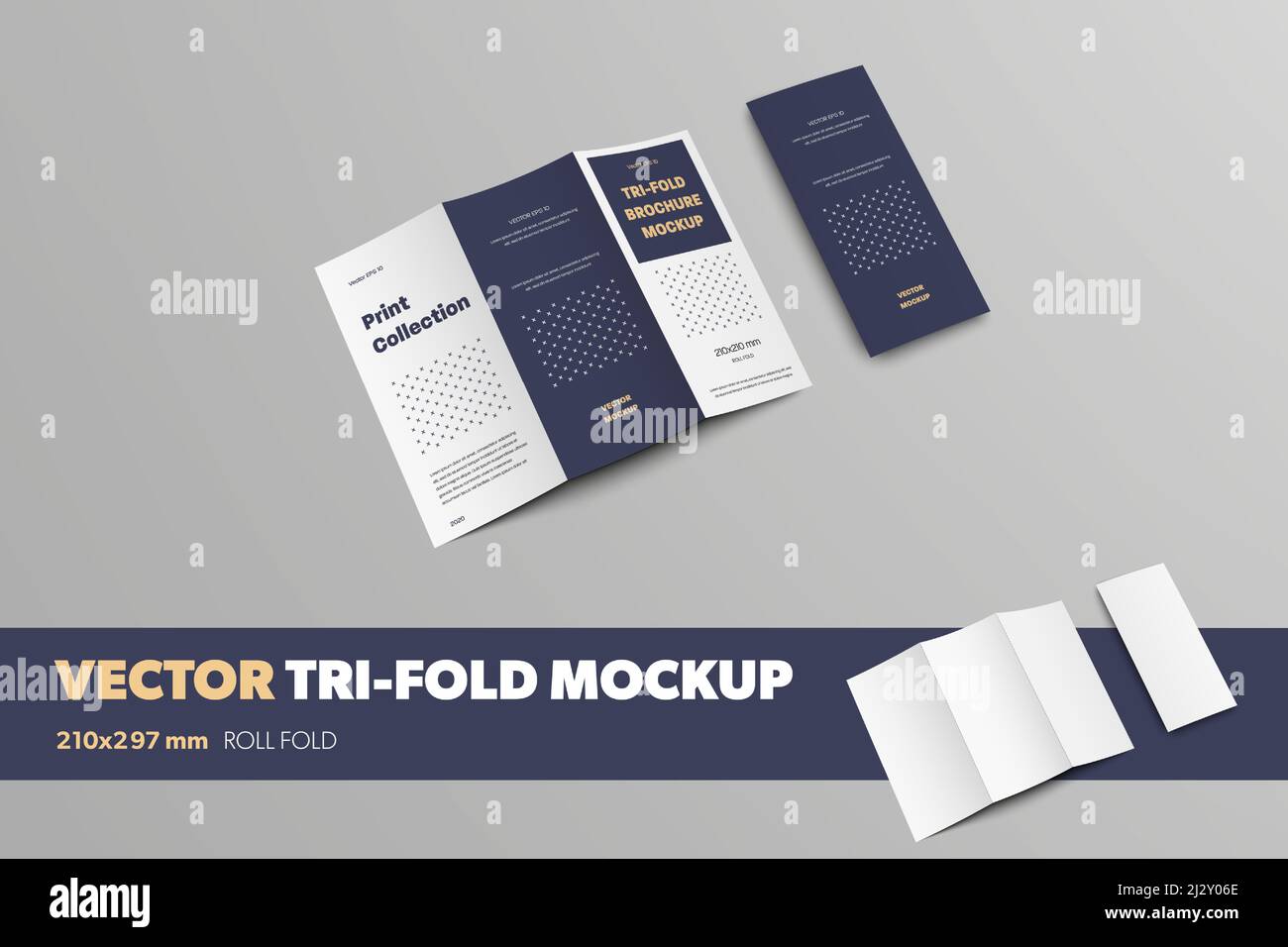 Business brochure vector template with print colection, back side of ...
