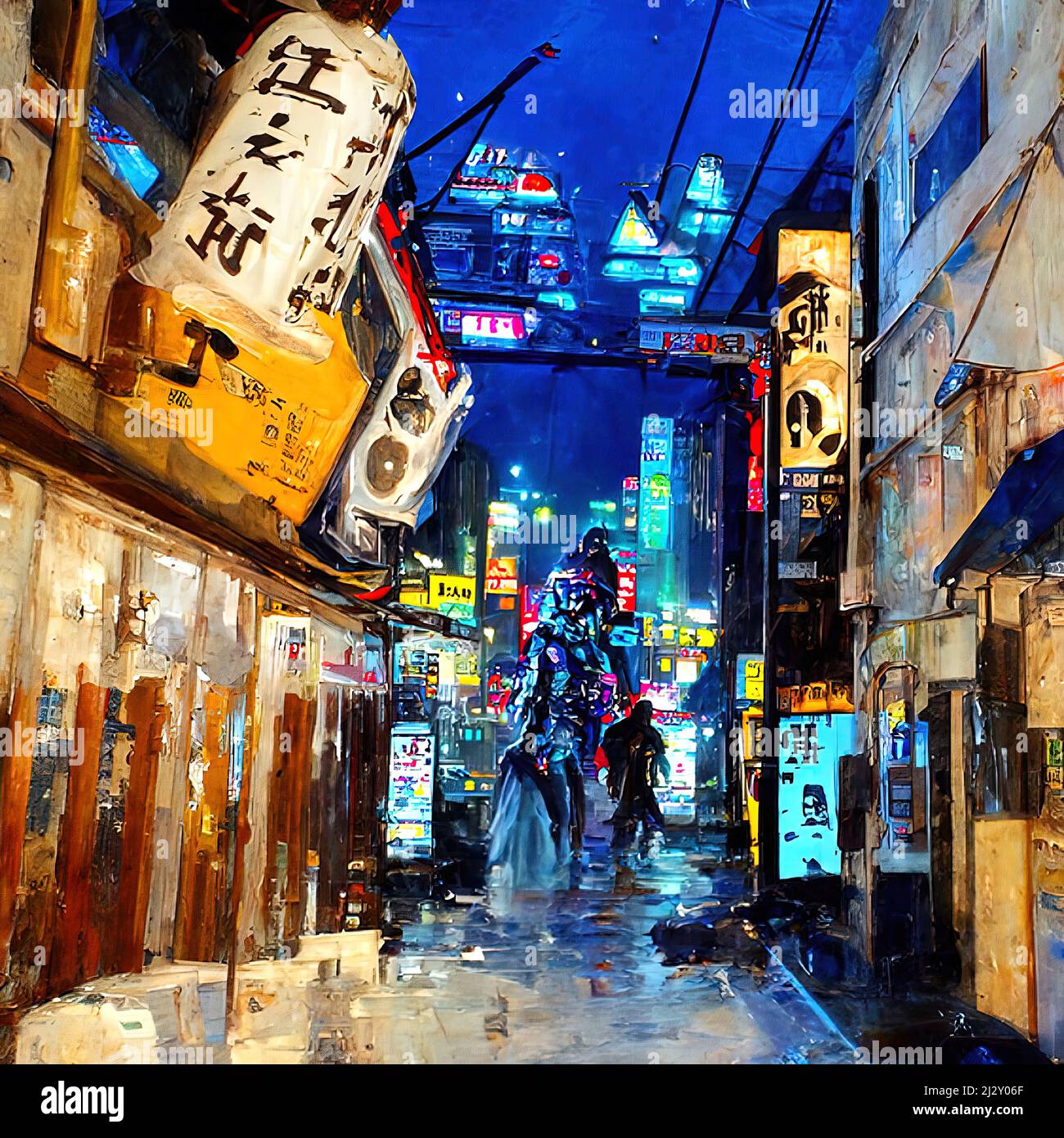Futuristic cityscape robots hi-res stock photography and images - Alamy