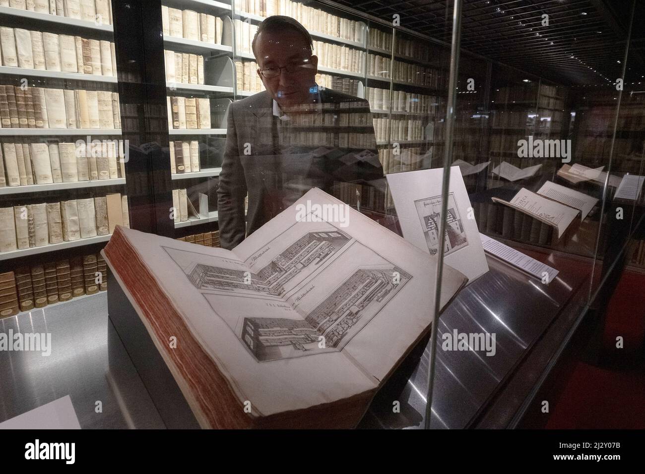 04 April 2022, Lower Saxony, Wolfenbüttel: View of the "Cabinet" in the ...
