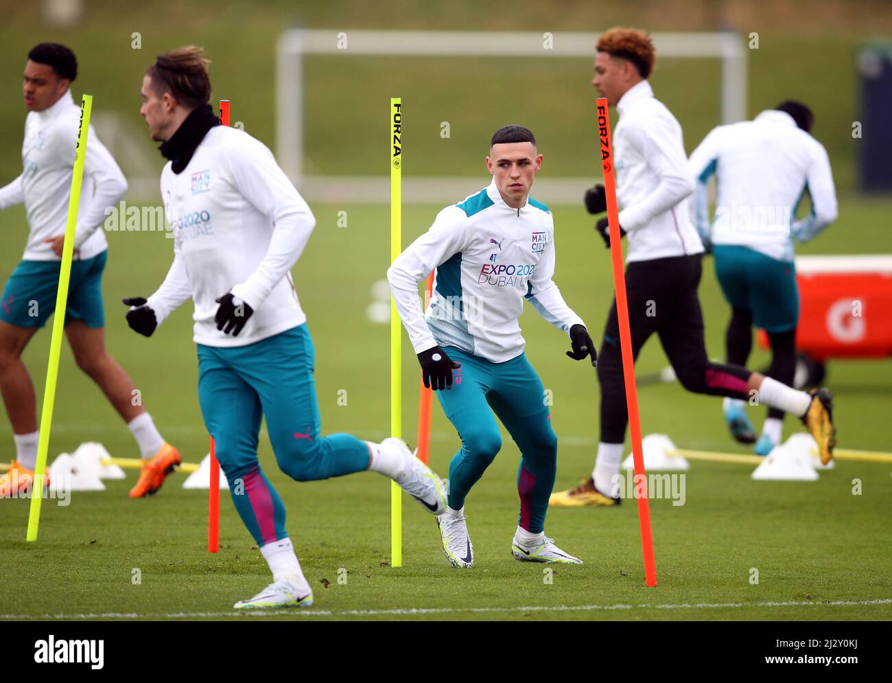 Manchester City's Phil Foden during a training session at the City ...