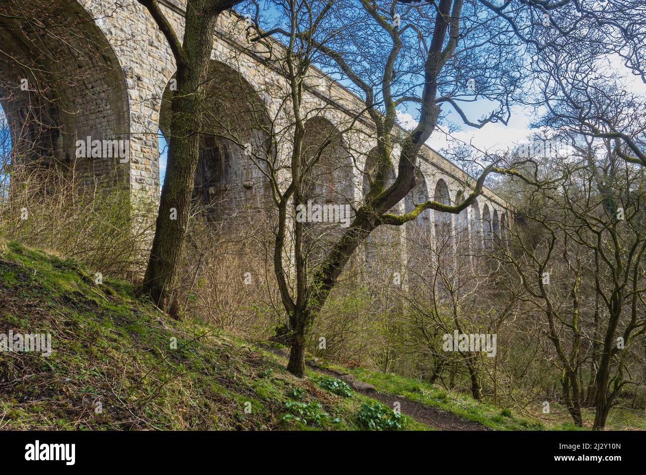 01.04.2022 Kirkby stephen, Cumbria, Uk. Podgill Viaduct is a listed ...