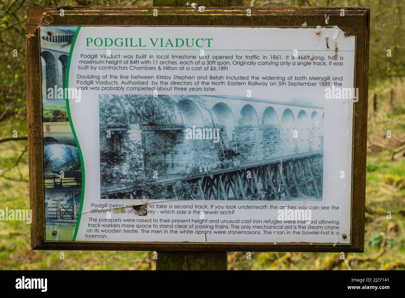 01.04.2022 Kirkby stephen, Cumbria, Uk. Podgill Viaduct is a listed ...