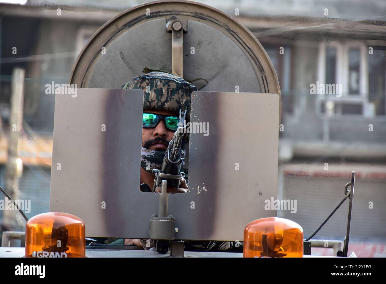 Armored crpf vehicle hi-res stock photography and images - Alamy