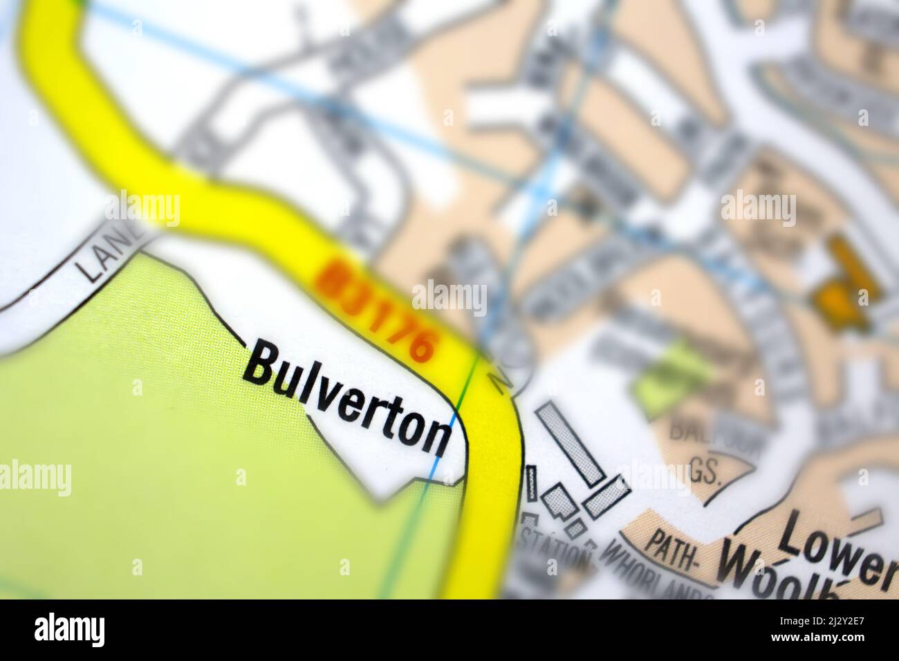 Bulverton village - Devon, United Kingdom colour atlas map and town ...