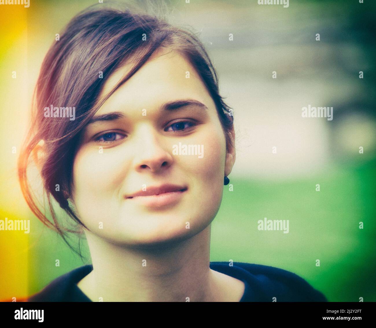 portrait of a young wooman Stock Photo - Alamy