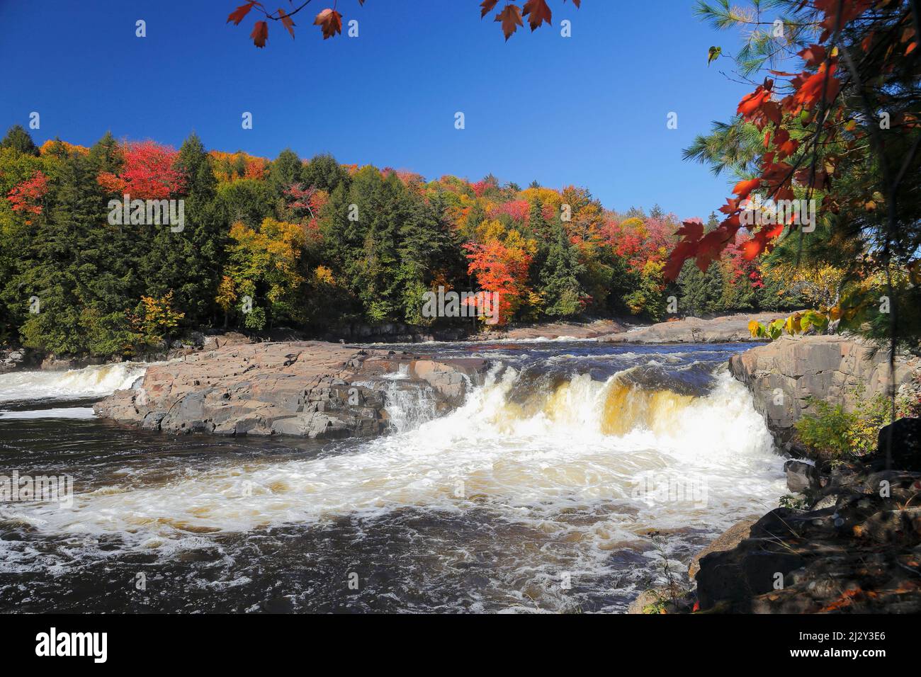 Landscape at the Red River, Quebec, Canada Stock Photo - Alamy