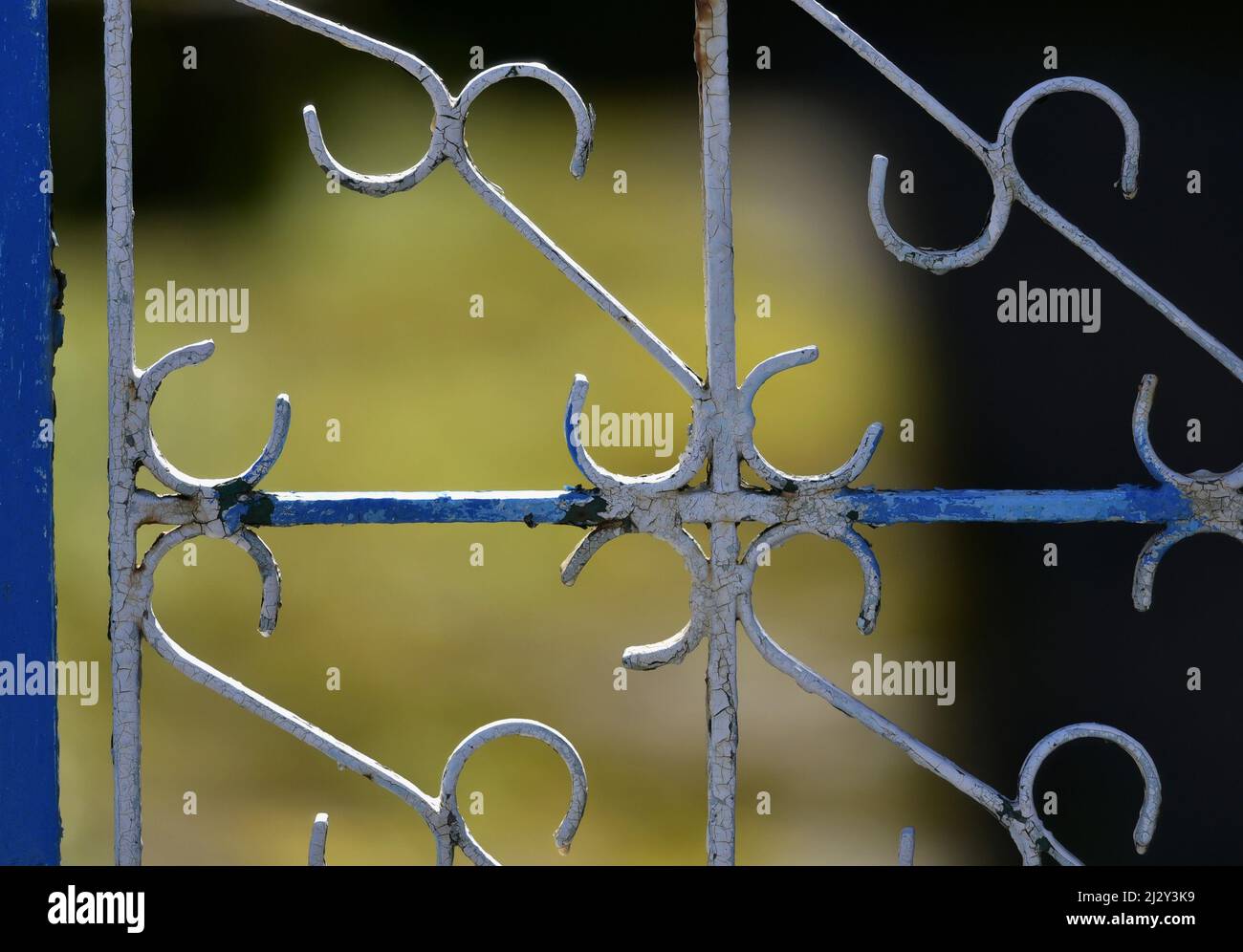 Old traditional rural house handcrafted wrought iron entrance gate ...