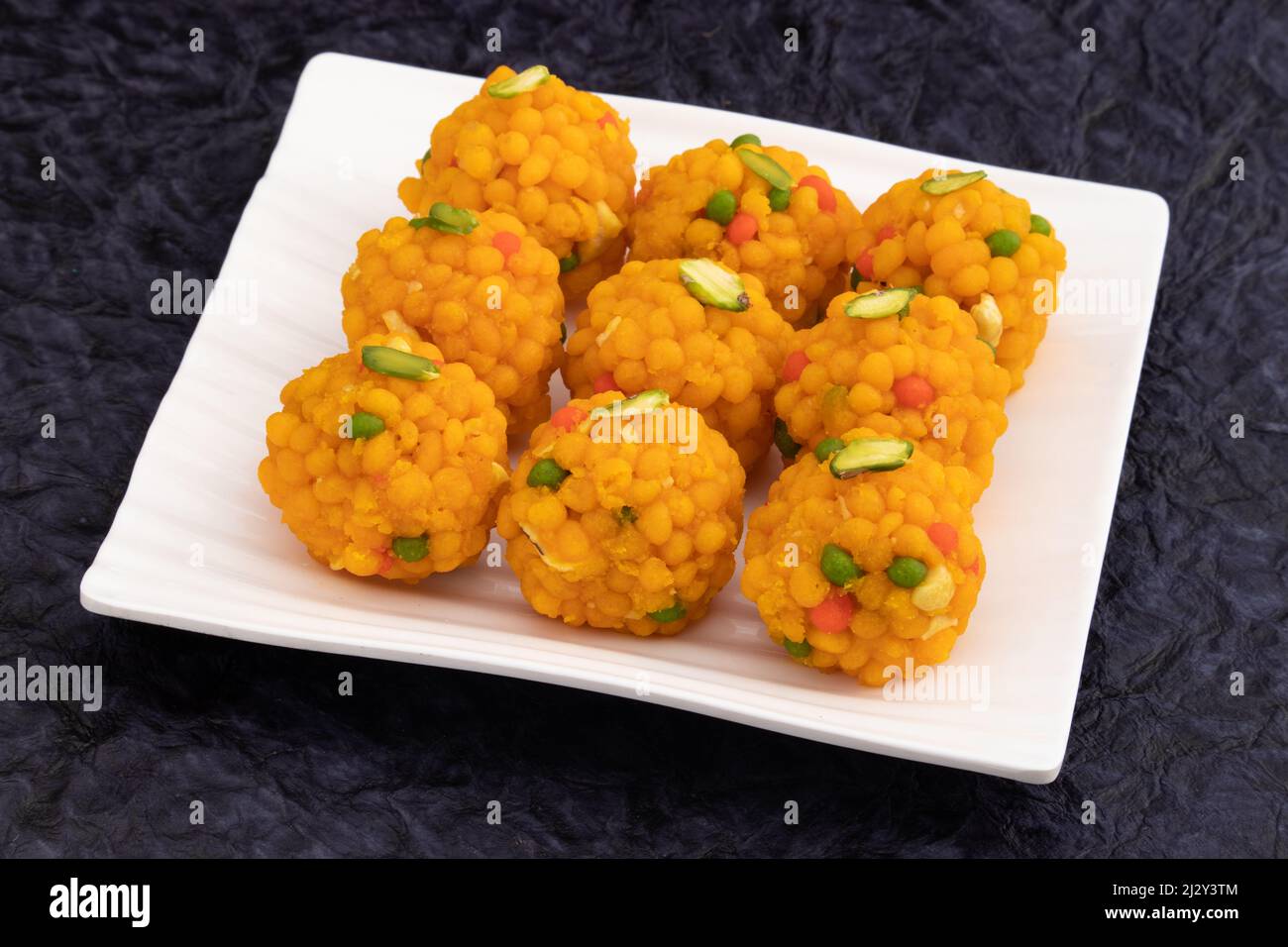 Jodhpuri Bundi Laddu Also Called Tiranga Boondi Ladoo Mithai Is Made Of ...
