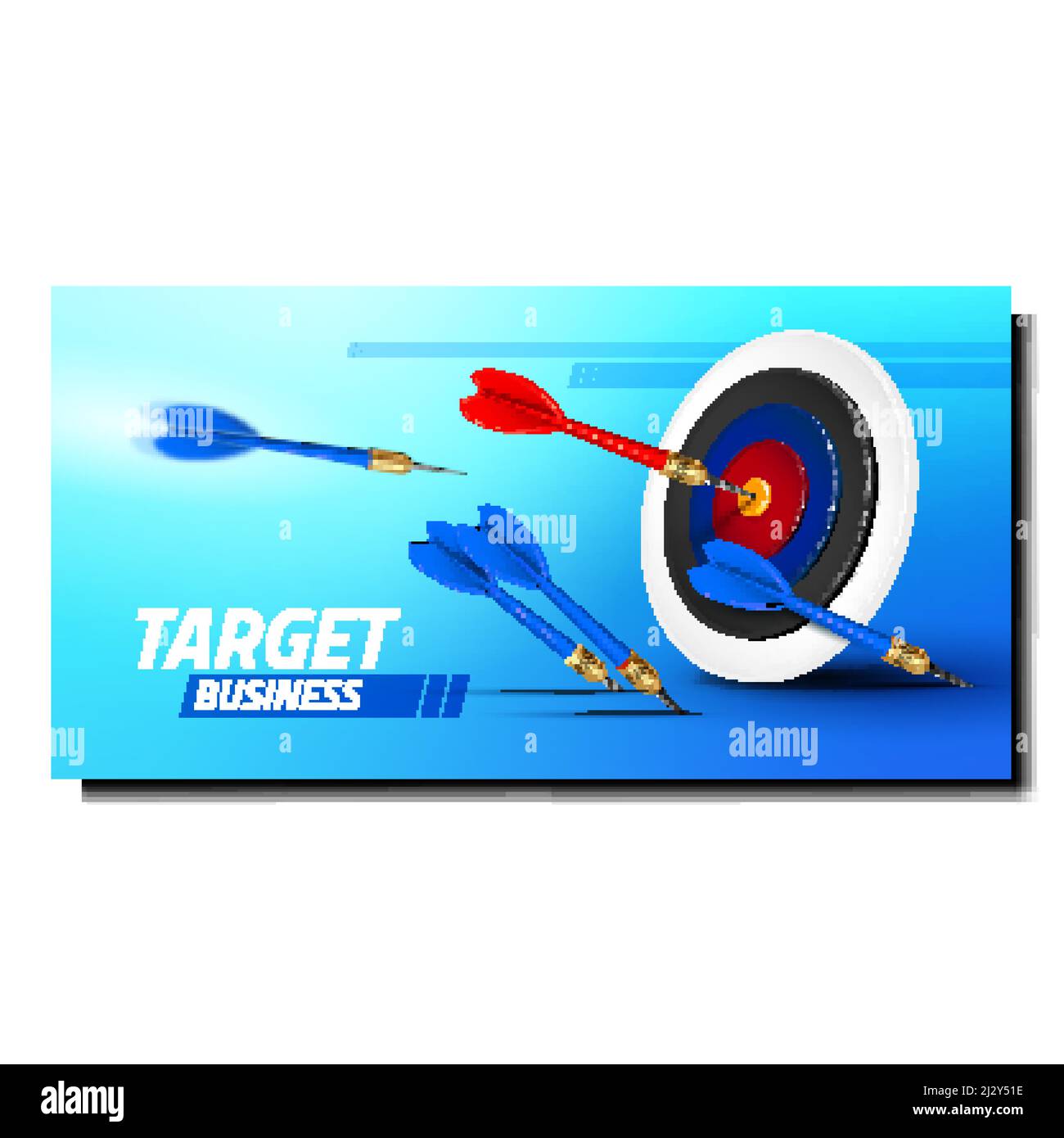 Business Target Fall And Achieve Banner Vector Stock Vector Image & Art ...